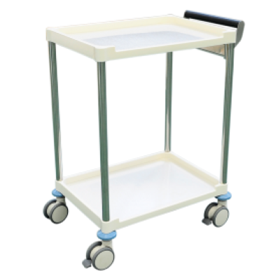 Thermo-Plastic Instrument / dressing trolley - 2 shelves | Aidacare